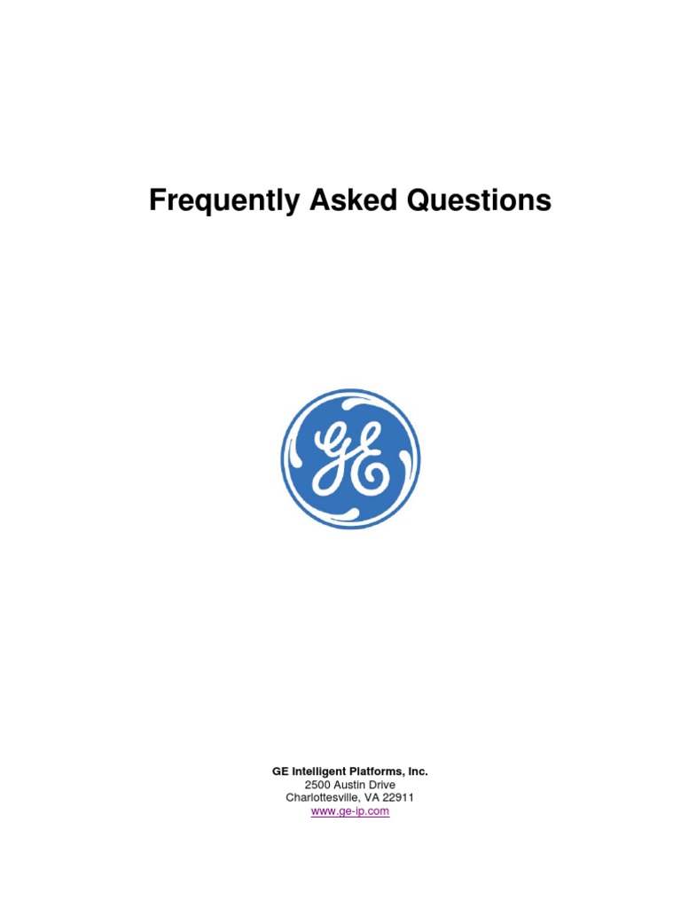 Frequently Asked Questions: GE Intelligent Platforms, Inc | PDF ...