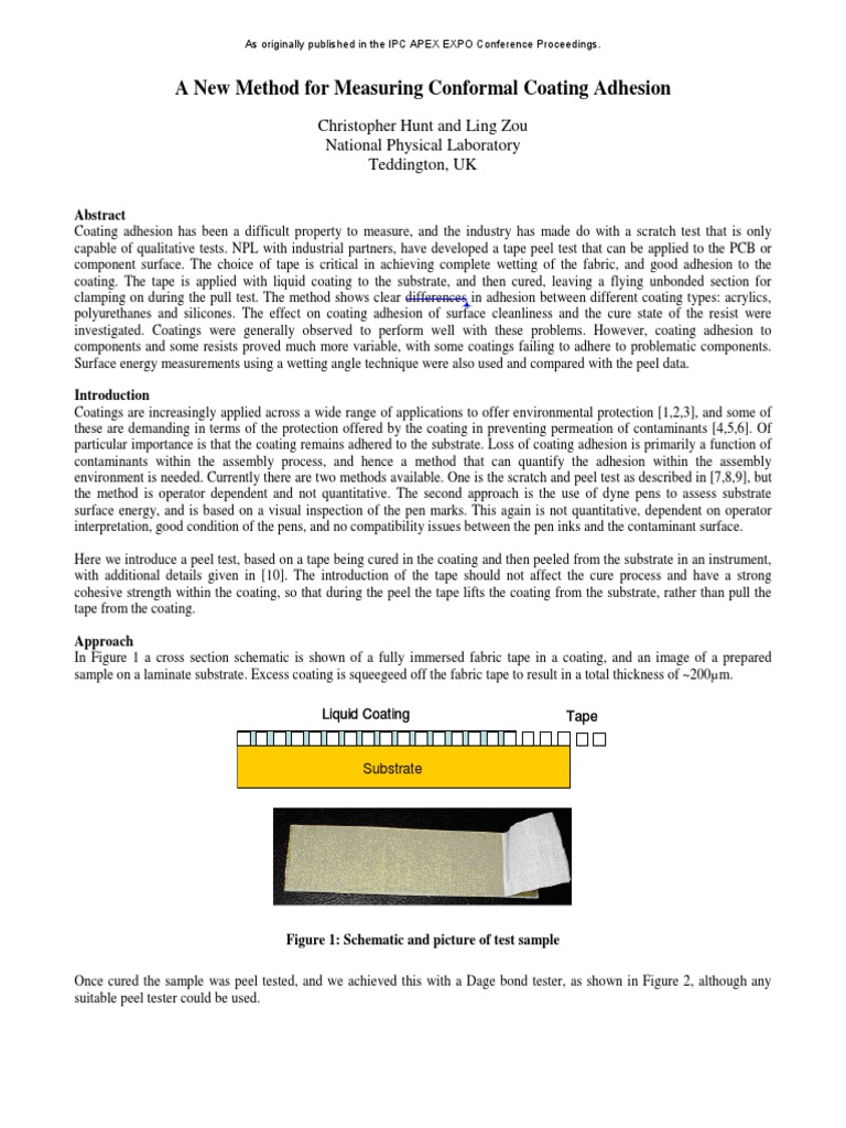 Measuring Conformal Coating Adhesion Ipc | PDF | Printed Circuit Board ...