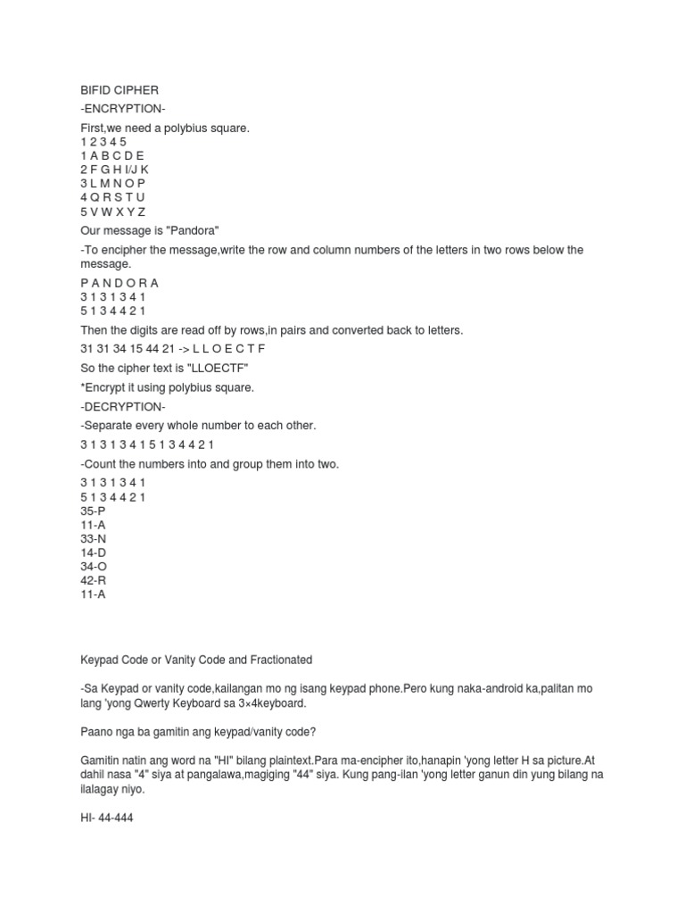 Codes and Ciphers | PDF