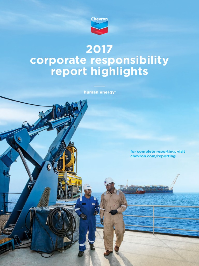 Chevron Corporate Responsibility Report in 2017 | PDF | Greenhouse Gas ...
