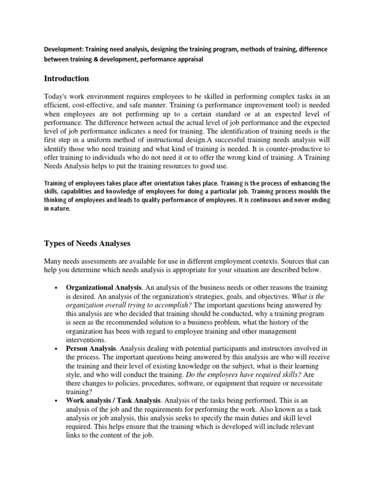 Training and Development | PDF | Human Resources | Employment