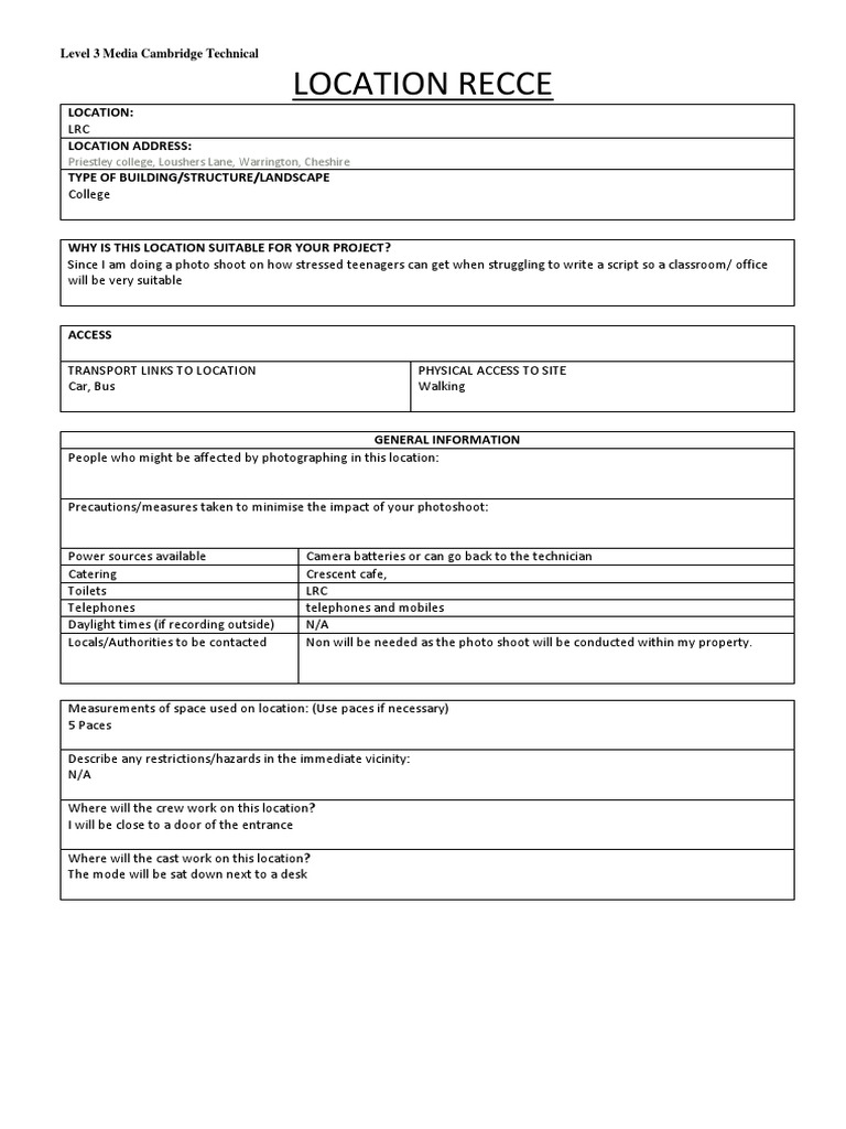 Location Recce Font Cover 1 | PDF