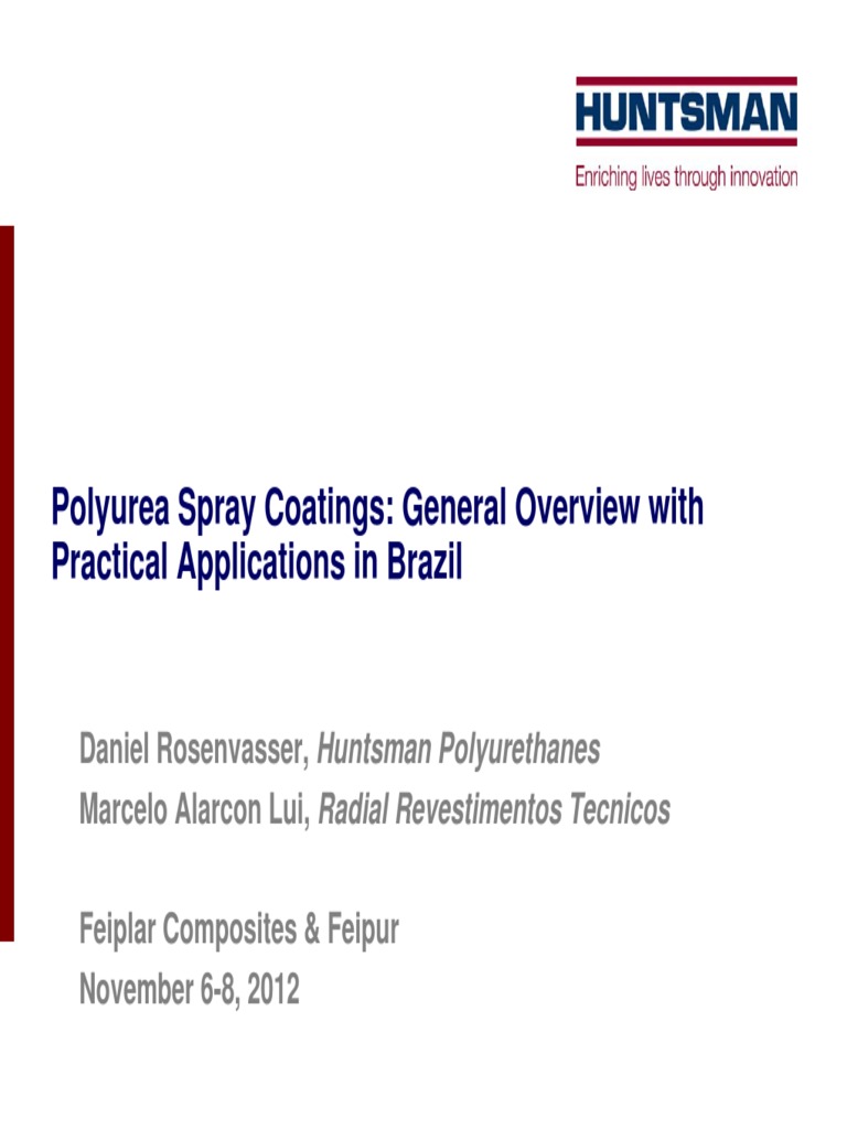 Polyurea Spray Coatings: General Overview With Practical Applications ...