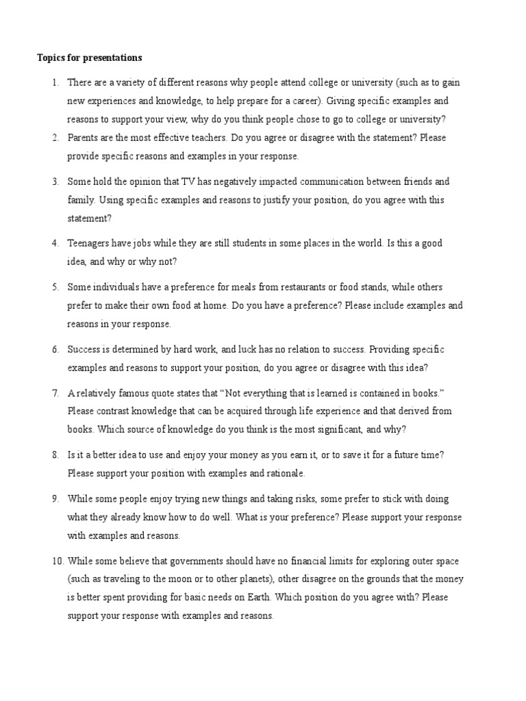 List of Topics | PDF