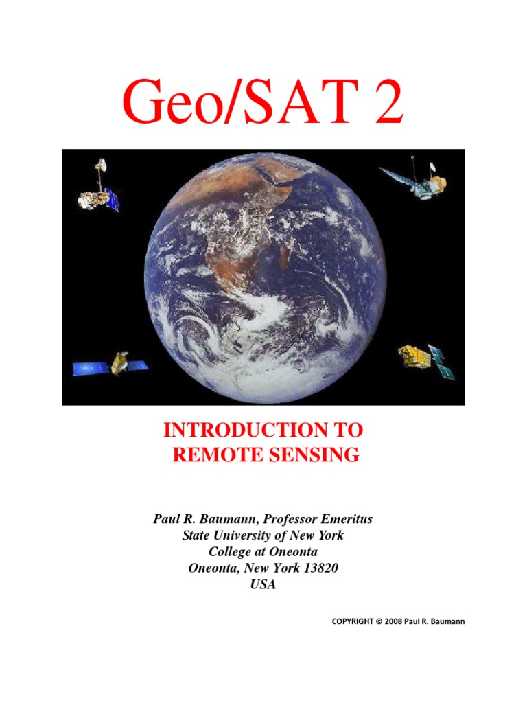Geo/SAT 2: Introduction To Remote Sensing | PDF | Electromagnetic ...
