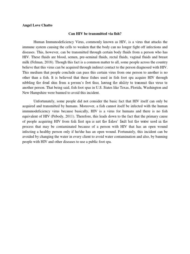 Can Fish Transmit HIV? Analyzing Claims that Fish Foot Spas Can Spread ...