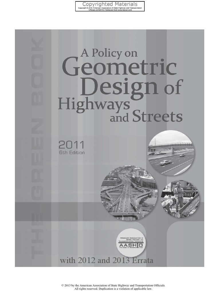Geometric Design Of: Highways and Streets | PDF