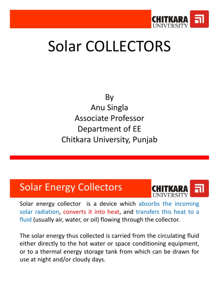 Types of Solar Collectors Explained | PDF | Heat Transfer | Solar Energy