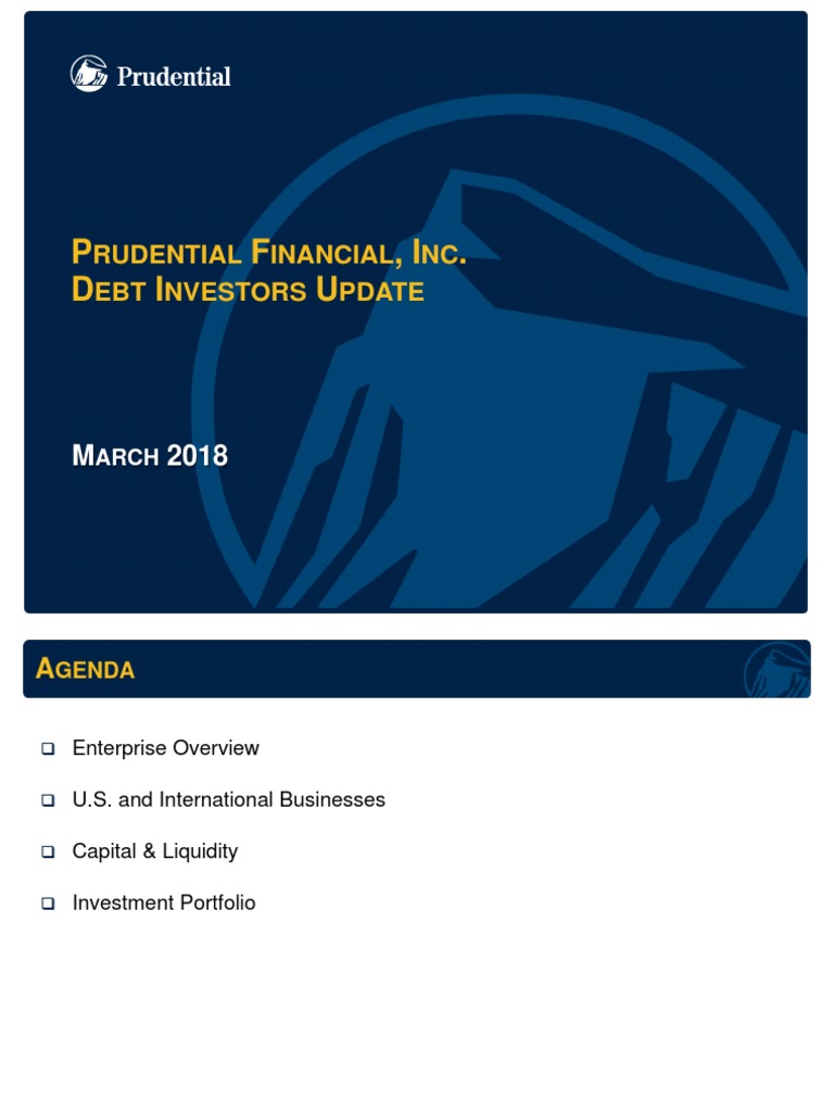 1Q18 Prudential Debt Investor Update | PDF | Credit Rating | Market ...