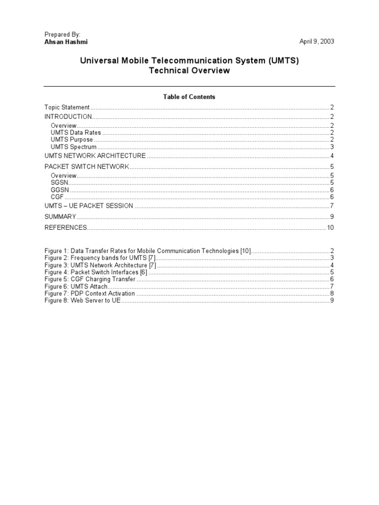 Universal Mobile Telecommunication System Umts | PDF | 3 G | Telecommunications Infrastructure