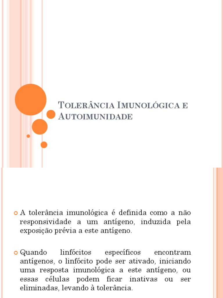 Imunologia Básica Aula 5 - Tolerância Imunológica e Autoimunidade | PDF | Sistema imunológico ...