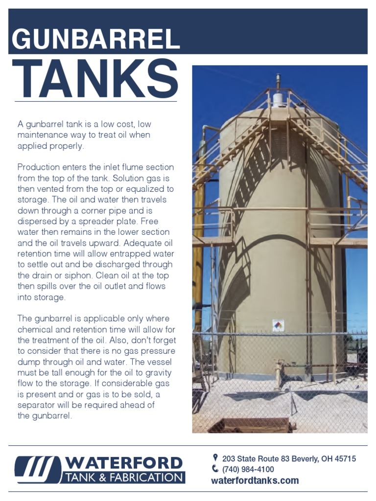 Gunbarrel Tank Info | PDF | Chemical Engineering | Gases