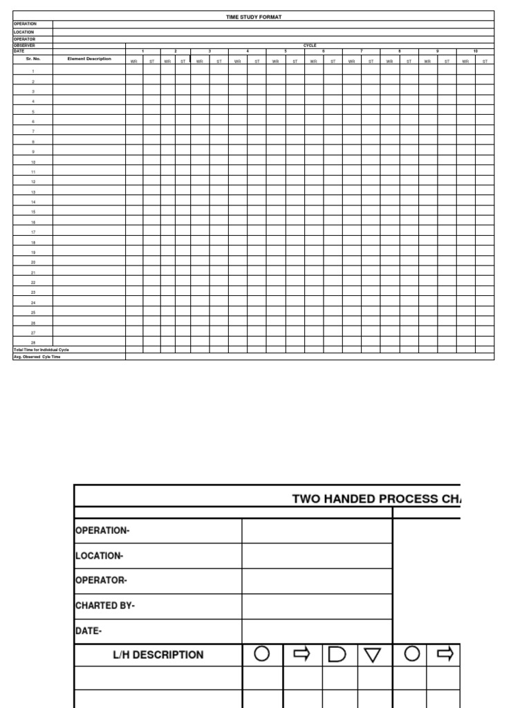 Two Handed Process Chart | PDF