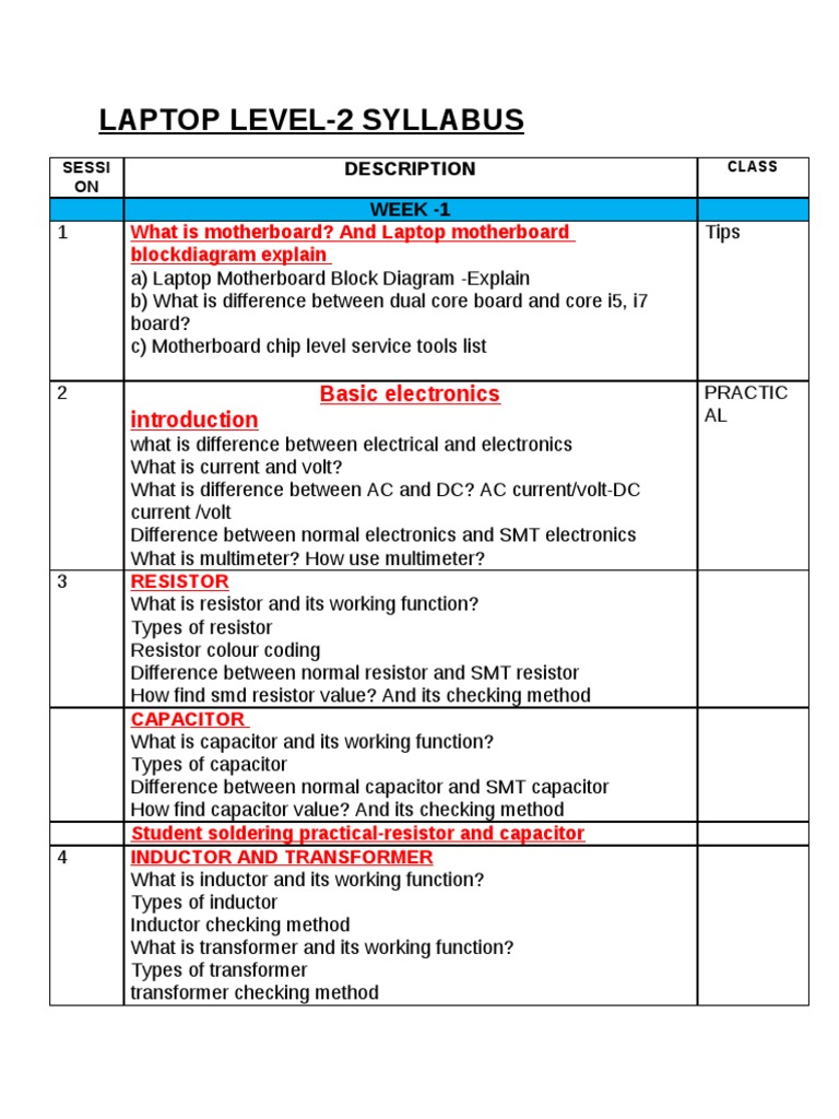 Chip Level Laptop Repairing Institute | PDF | Battery Charger | Transistor