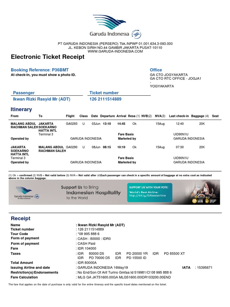 Your Electronic Ticket Receipt-2 | PDF