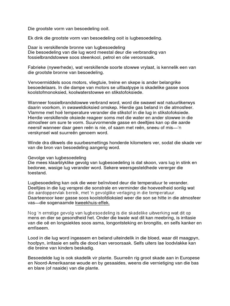 Bronne Van Lugbesoedeling | PDF