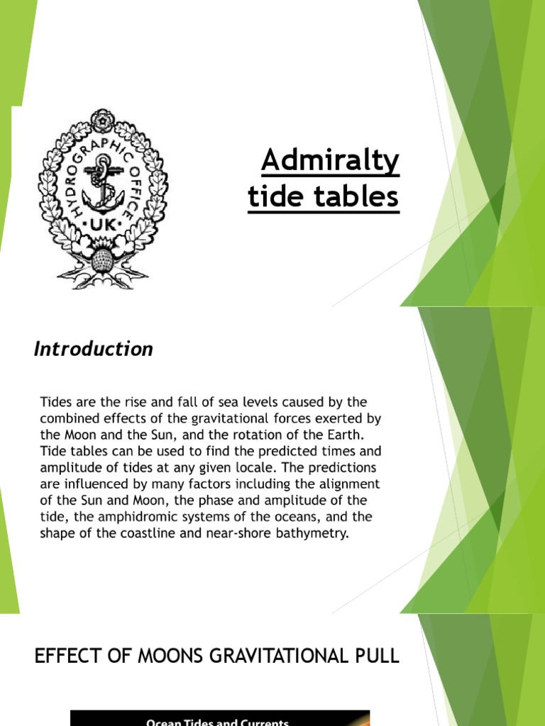 Admiralty Tide Tables | PDF | Tide | Water Transport