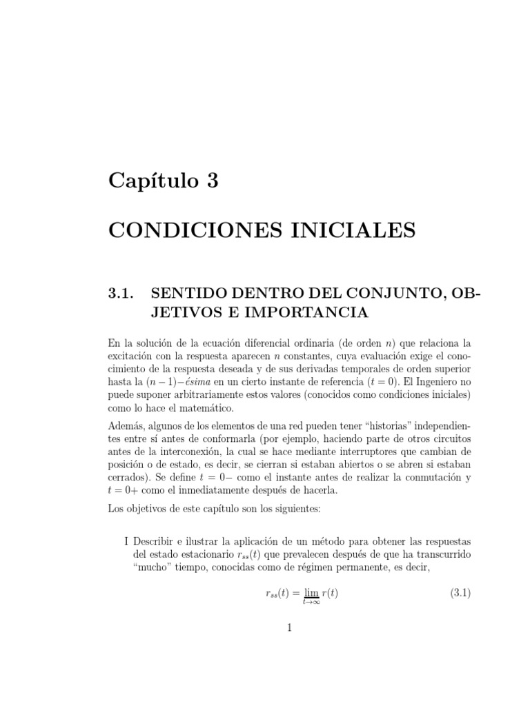 Condiciones Iniciales | PDF | Inductor | Condensador