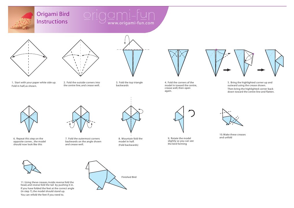 Easy Origami Bird Instructions | PDF