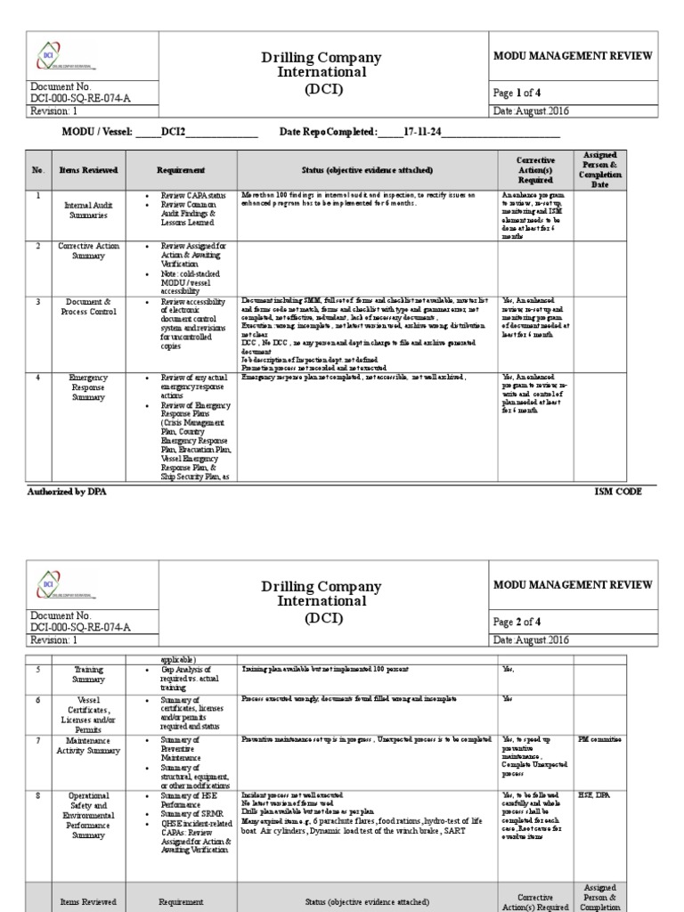 Tug and Barge Survey Report | PDF | Emergency | Audit