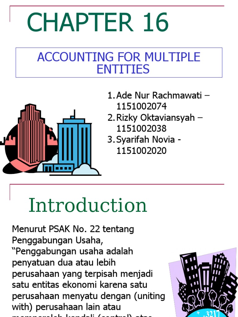 Accounting For Multiple Entities | PDF