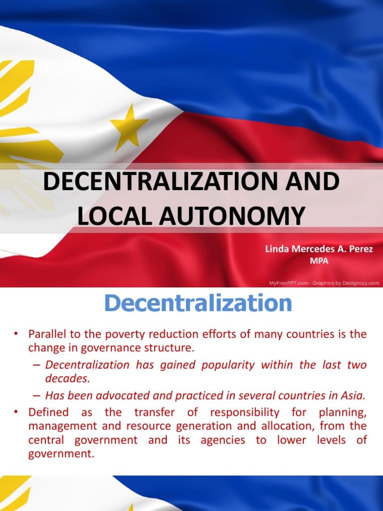 Decentralization and Local Autonomy | PDF | Local Government ...