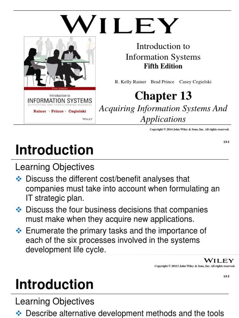 Chapter 13 - Acquiring Information Systems and Applications | PDF ...