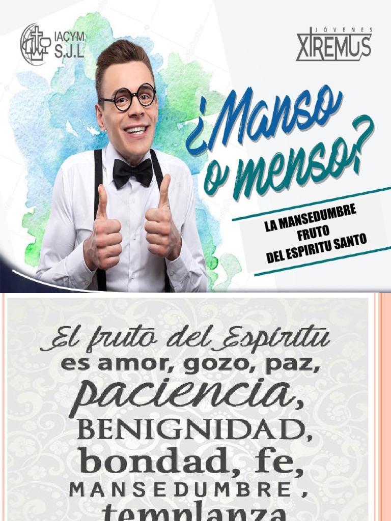 Manso o Menso - La Mansedumbre Fruto Del Espíritu | PDF