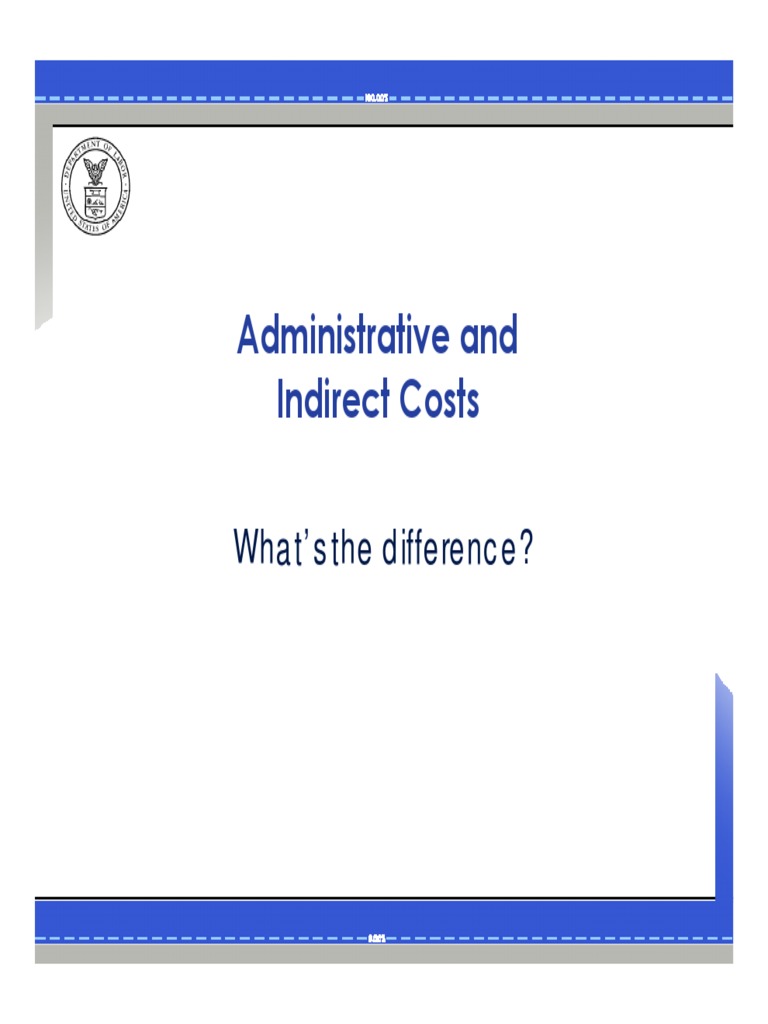 Administrative & Indirect Cost | PDF | Cost | Government