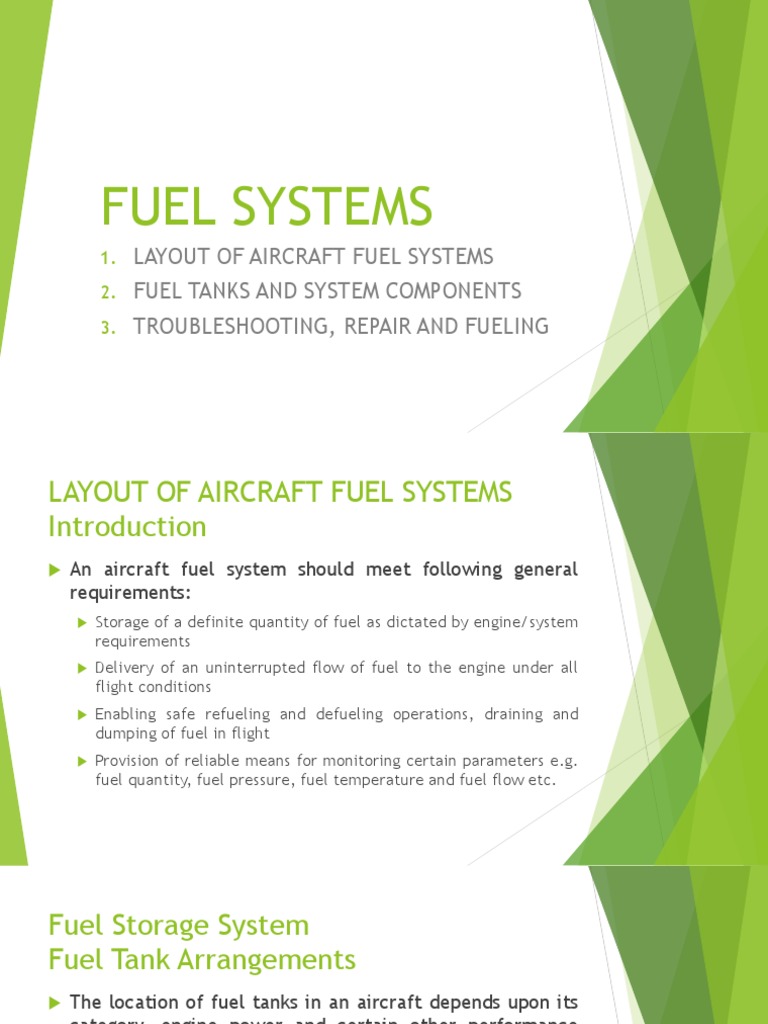 Aircraft Fuel System Overview | PDF | Pump | Flow Measurement