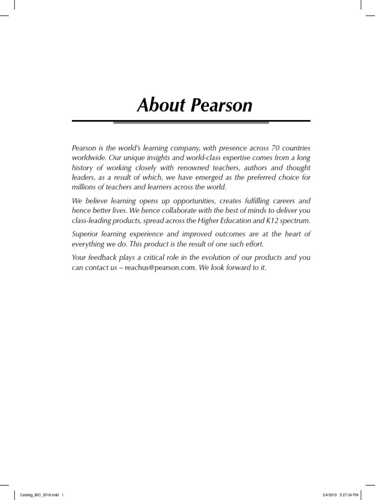 Pearson Catalog Bioscience 2019 Final | PDF | Soil | Sustainability