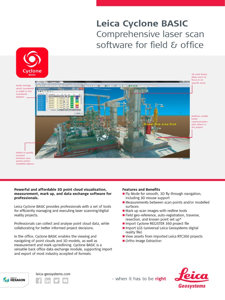 Leica Cyclone BASIC DS en | PDF | 3 D Computer Graphics | Image Scanner