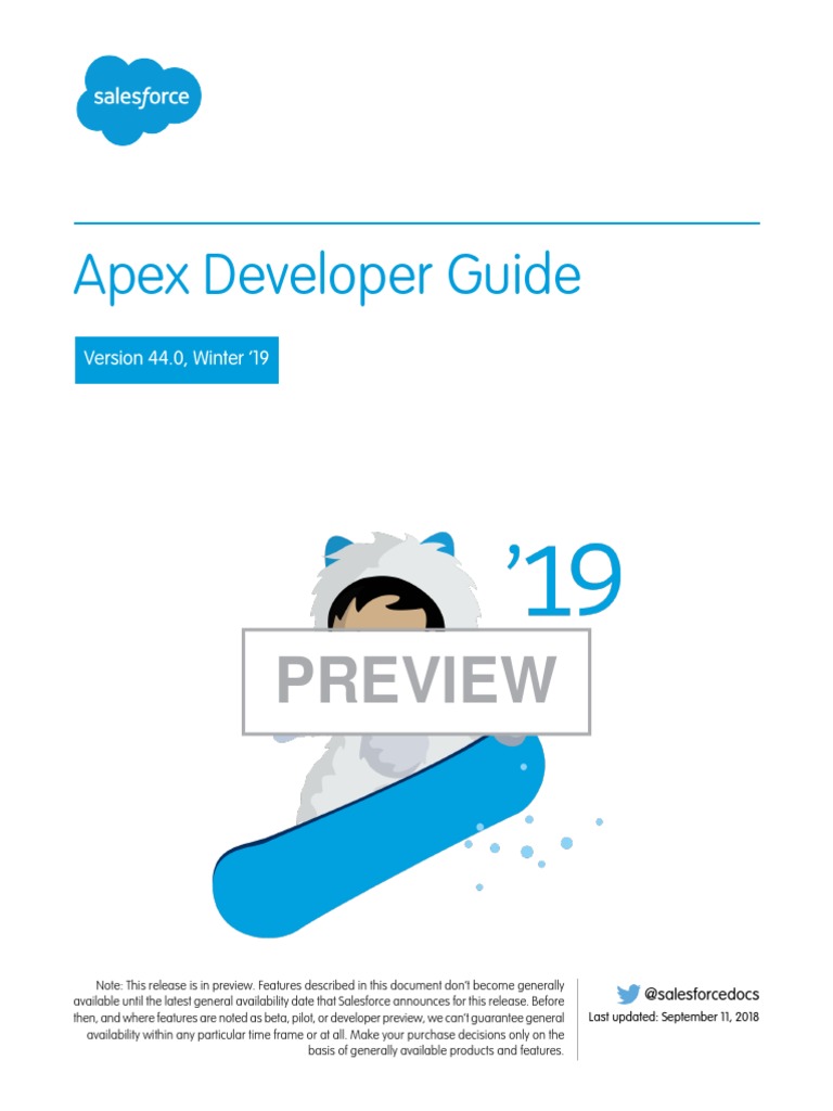 Salesforce Apex Language Reference PDF | PDF | Salesforce.Com | Application Programming Interface