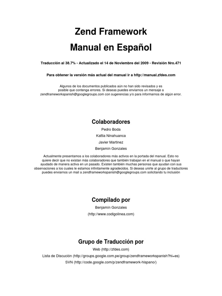 Zend Framework | PDF
