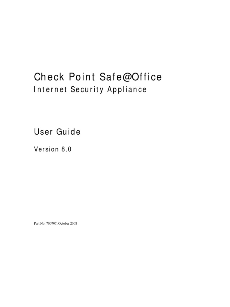 CheckPoint Safe@Office 8 UserGuide | Download Free PDF | License ...