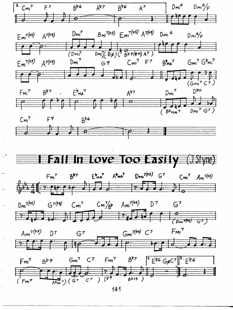 I Fall in Love Too Easily | PDF