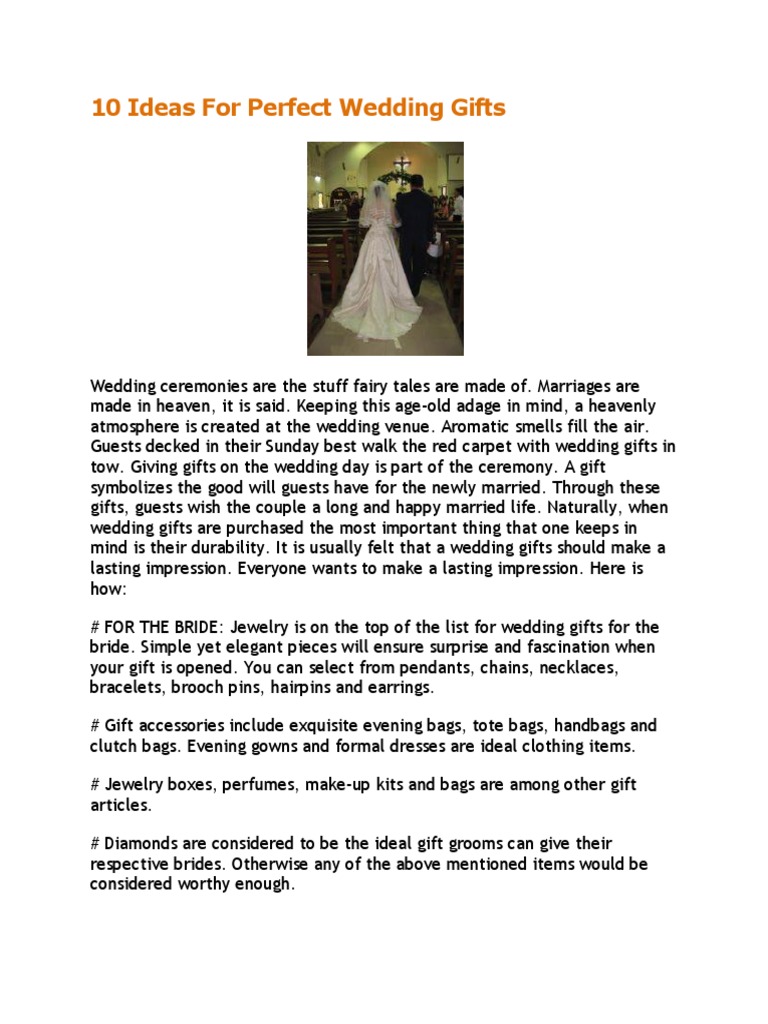 10 Ideas For Perfect Wedding Gifts: Thoughtful and Meaningful Gift ...