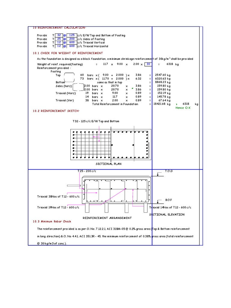 Rebar Calc | PDF | Geotechnical Engineering | Reinforced Concrete