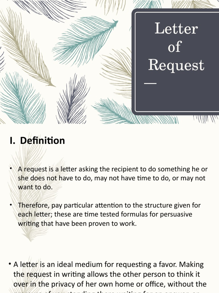 Letter of Request and Inquiry | PDF