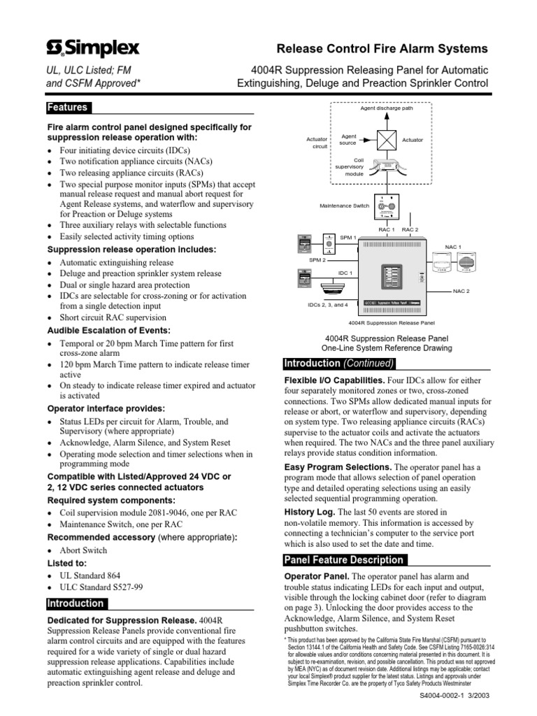 4004R (Simplex Panel) | PDF | Relay | Switch