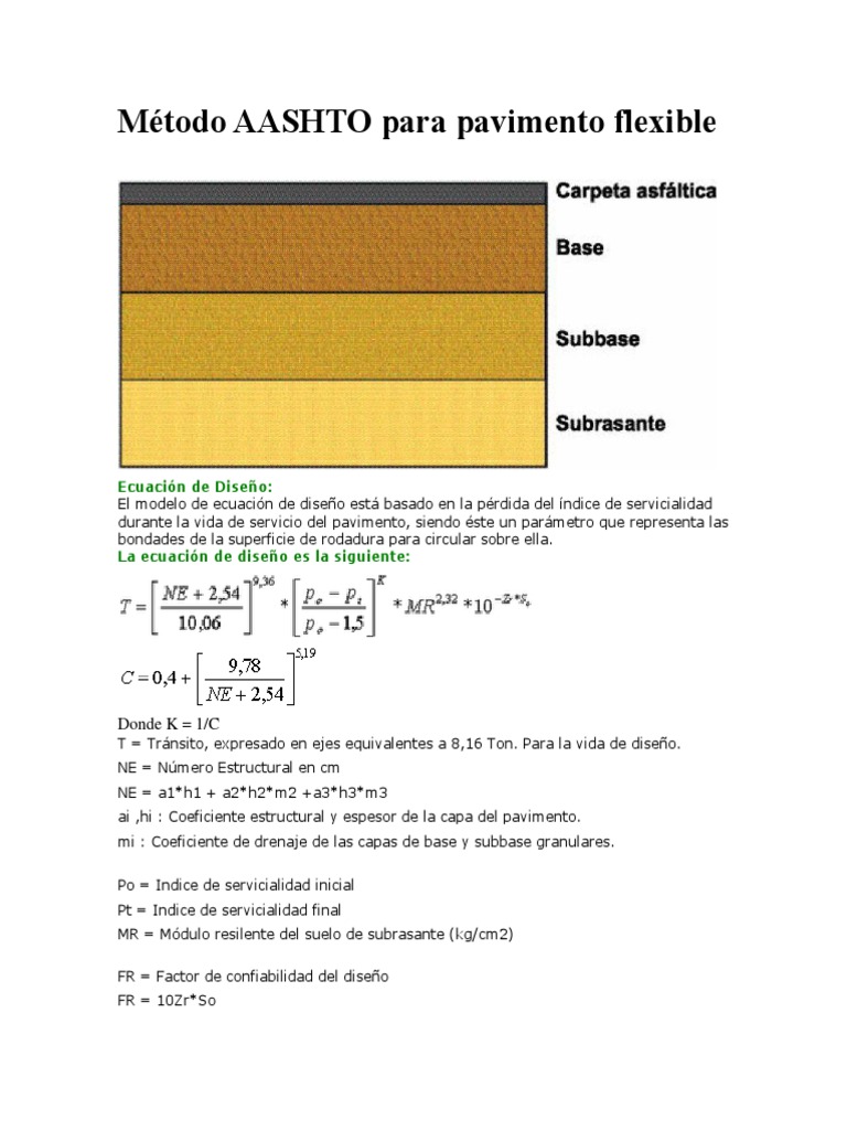 Método AASHTO para Pavimento Flexible | PDF | Naturaleza
