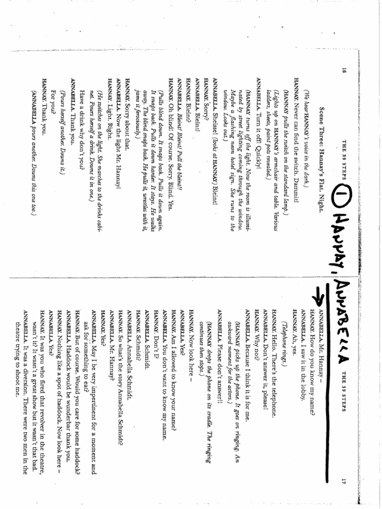 Callback Sides - 39 Steps | PDF