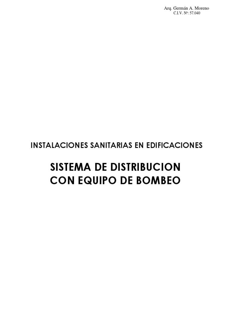 Sistema Con Equipo de Bombeo | PDF | Bomba | Tanques