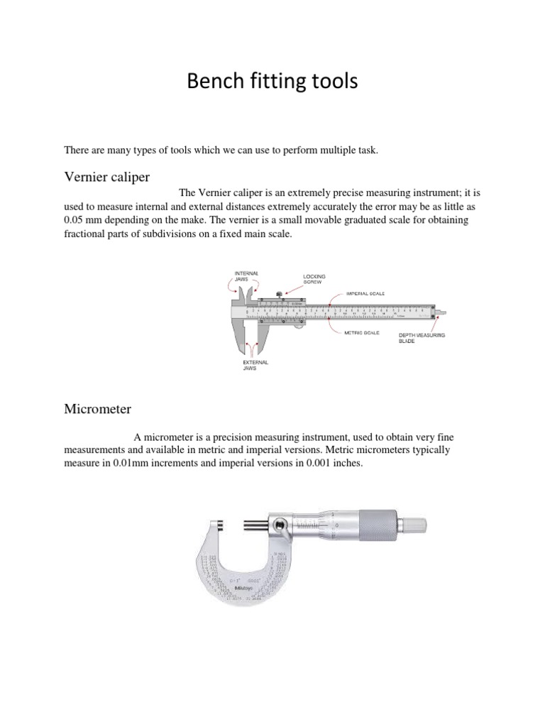 Bench Fitting Tools | PDF | Screw | Industrial Processes