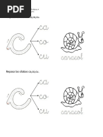 Ficha 1 Sílabas Ca - Co - Cu | PDF