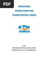 Rencana K3 Konstruksi RK3K Lengkap | PDF