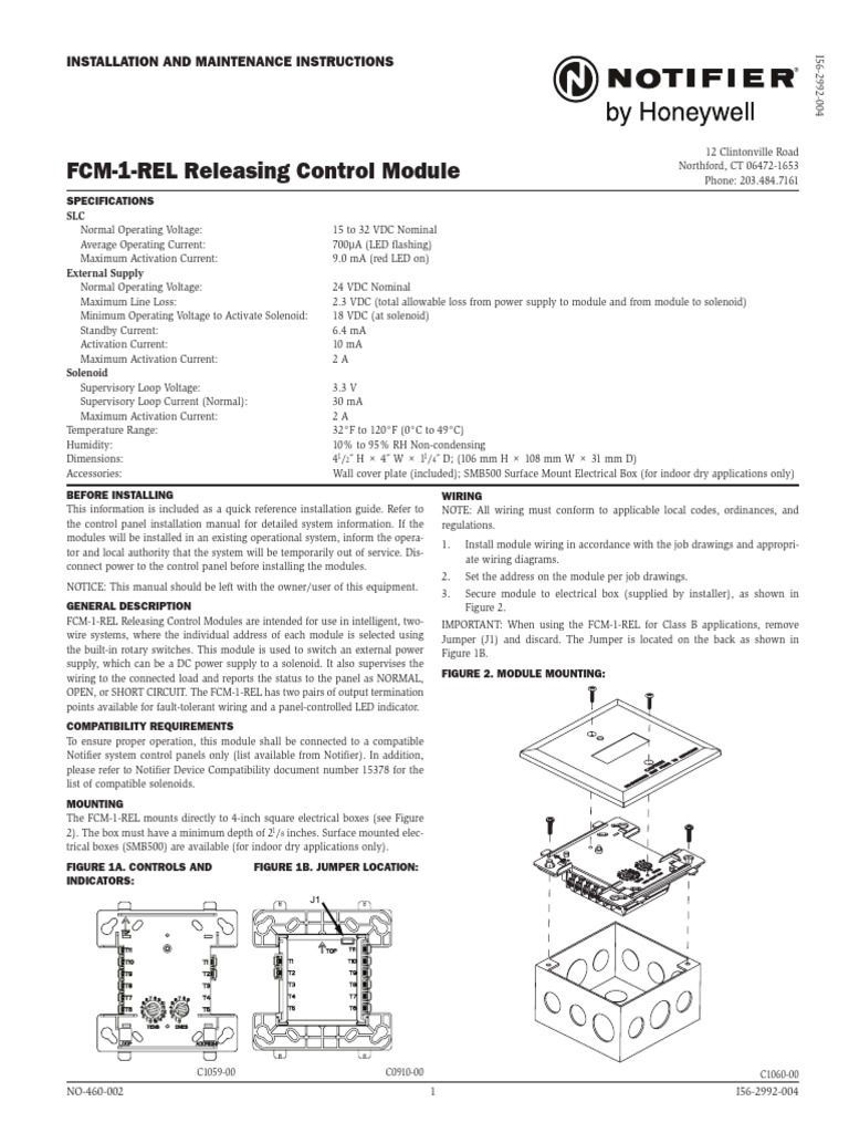 I56-2992-004 FCM-1-REL Releasing Control Module PDF | PDF | Power ...