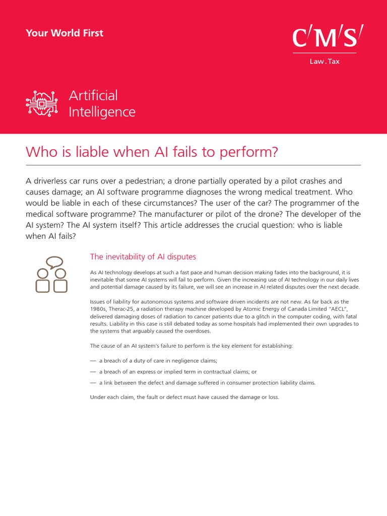 Artificial Intelligence - Should There Be A Strict Liability Regime For ...