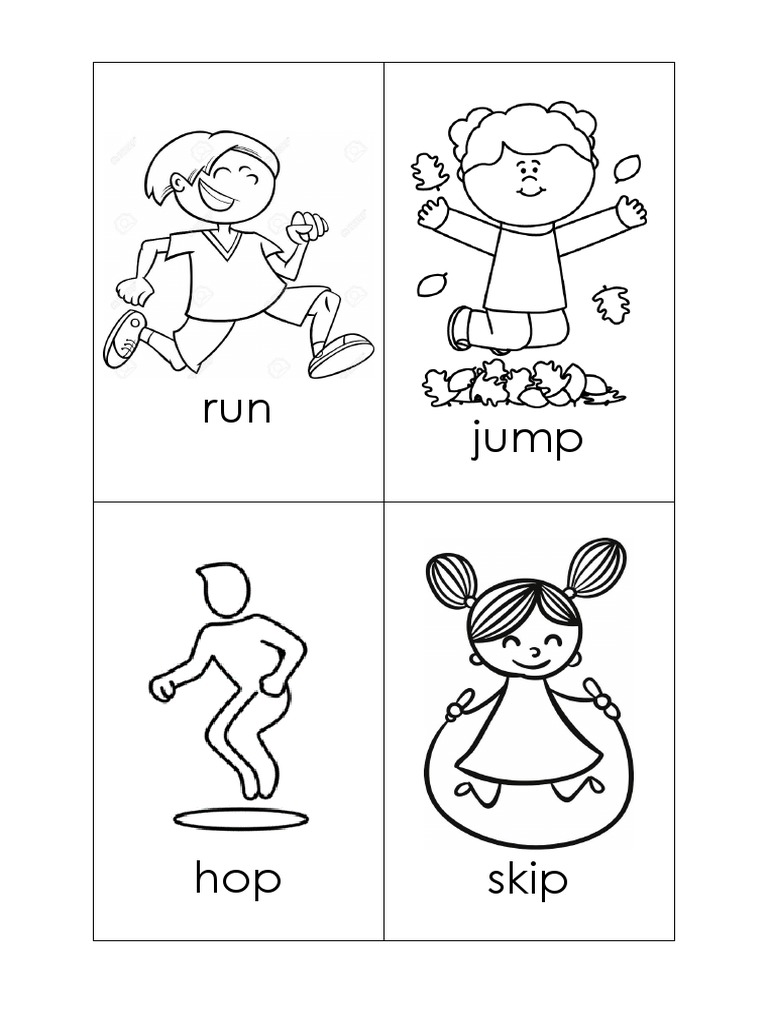 Flashcard 2 - Jump, Hop, Skip, Run | PDF