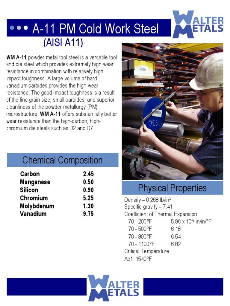A-11 PM Cold Work Steel | PDF | Annealing (Metallurgy) | Steel